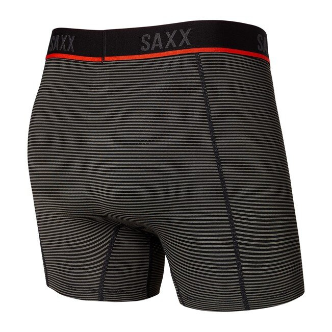Boxerky Saxx KINETIC L-C MESH BB grey mini stripe - E-OUTDOOR.CZ